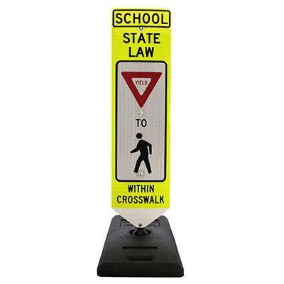 Spring-Back Pedestrian Crossing Signs | Emedco
