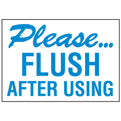 Facility Reminder Labels- Please Flush After Using | Seton