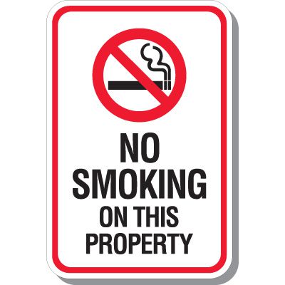 No Smoking On Property Signs|Seton Canada