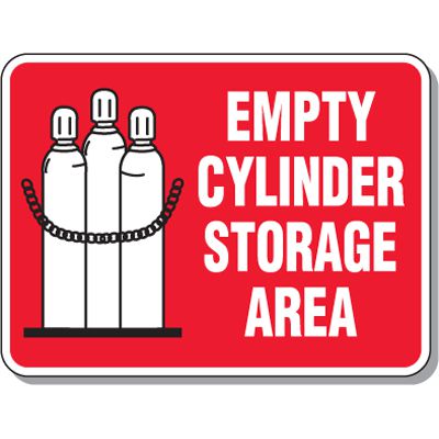 Cylinder Mining Signs - Empty Cylinder Storage Area|Seton Canada | Seton.ca