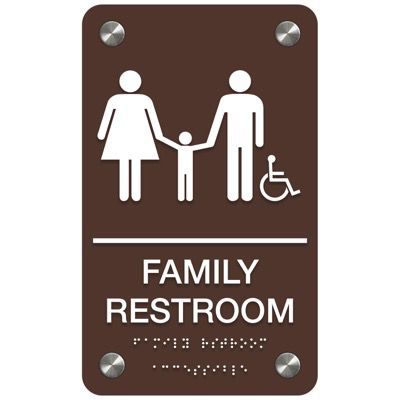 Family Restroom Signs - Premium Braille Signs w Accessibility | Seton ...