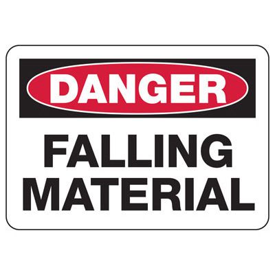 Danger Falling Material Sign | Seton