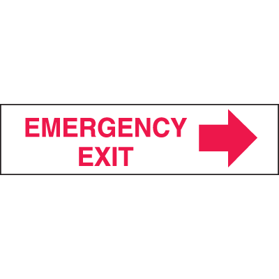 Emergency Exit Sign, Right Arrow | Seton