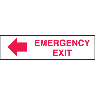 Emergency Exit Sign, Left Arrow | Seton