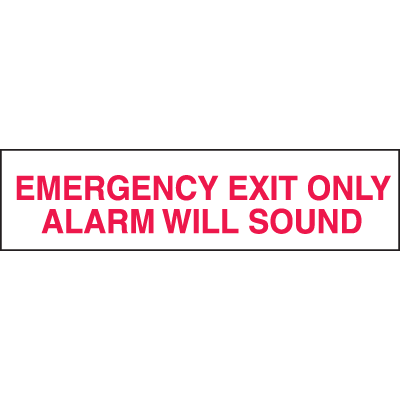 Emergency Exit Only Alarm Will Sound - Value Sign | Seton Canada | Seton.ca