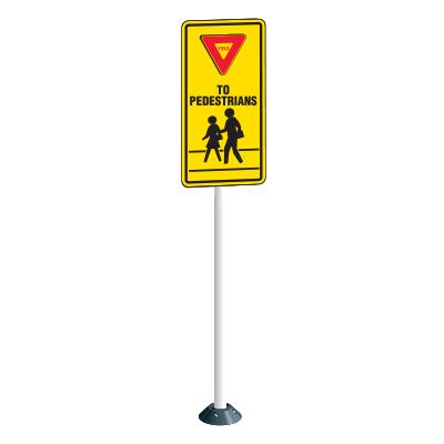 Yield To Pedestrians Flexible Sign System | Seton