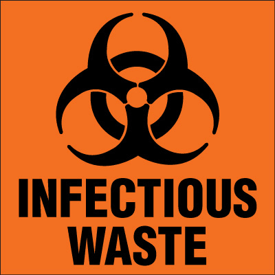 Infectious Waste Biohazard Label | Emedco