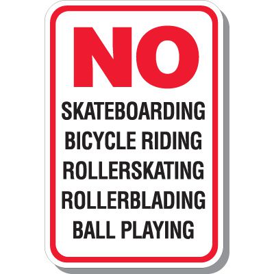 Show a list of prohibited activities on your property with activity ...