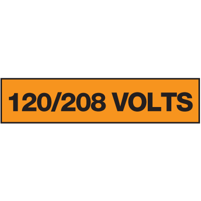 Emedco Sign Value Packs For Electrical Marking - 120/208 Volts | Emedco