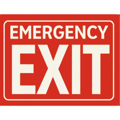 Photoluminescent Emergency Exit Sign | Emedco