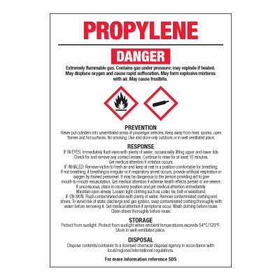 GHS Chemical Labels - Propylene, GHS Labels | Emedco
