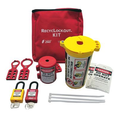 Zing RecycLockout Lockout Tagout Kit with Plug Lockout | Seton