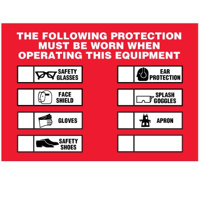 Protective Wear Labels | Emedco
