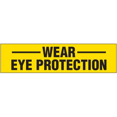 Wear Eye Protection Labels | Self-Adhesive Safety Decals | Emedco