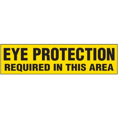 Eye Protection Required Labels | Emedco
