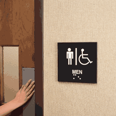 Braille Signs - Men (Accessible) | Emedco