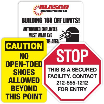 Custom Design Safety Signs, Custom Signage | Seton