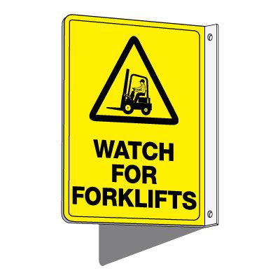 2-Way Watch For Forklifts Sign | Emedco