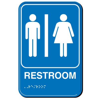 Restroom Signs, ADA Braille & Lunchroom Signs | Emedco