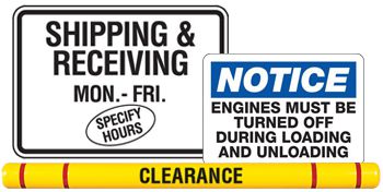 Truck Signs, Shipping Signs, Receiving Signs | Seton.ca