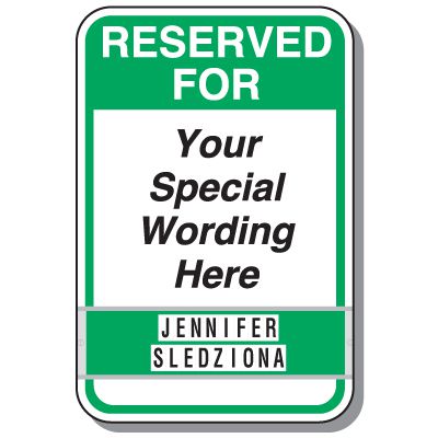 Reserved Employee of the Month Custom Signs | Emedco
