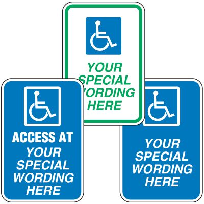 Semi-Custom Worded Signs - Handicap Signs|Seton Canada | Seton.ca