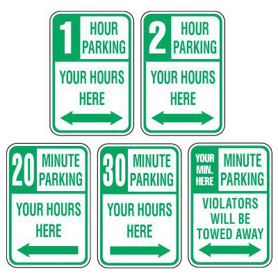 Custom Parking Signs - Parking Time Limit | Seton Canada | Seton.ca