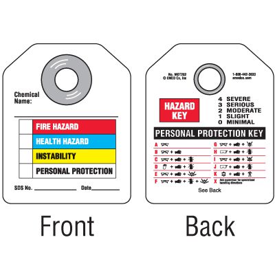 Mini NFPA Tags - Chemical Hazard Alert|Seton Canada | Seton.ca