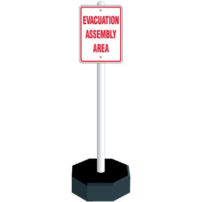 Evacuation Sign Stanchion | Emedco | Emedco