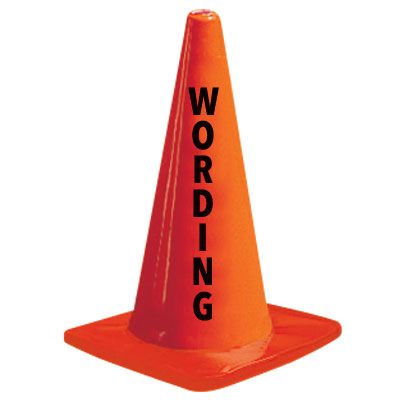 Custom-Worded Traffic Cones | Emedco