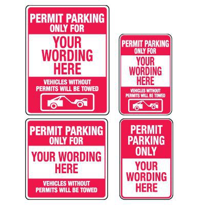 Semi-Custom Permit Parking Only Signs | Seton